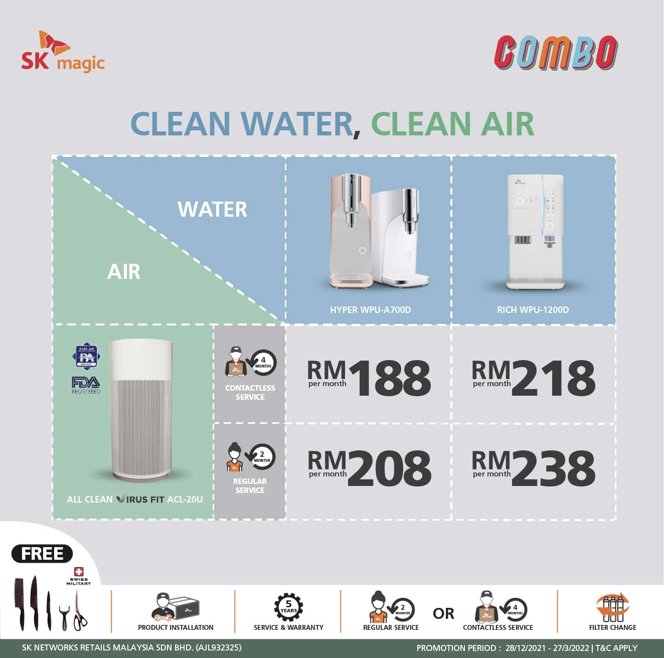COMBO (AP + WP)_HIGH RANGE | Jiksoo Water Filter & Air Purifier